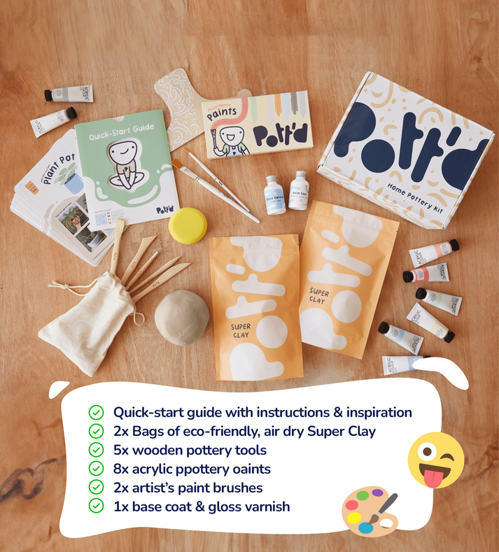 Pott'd Air Dry Clay Home Pottery Kit – Pott'd US