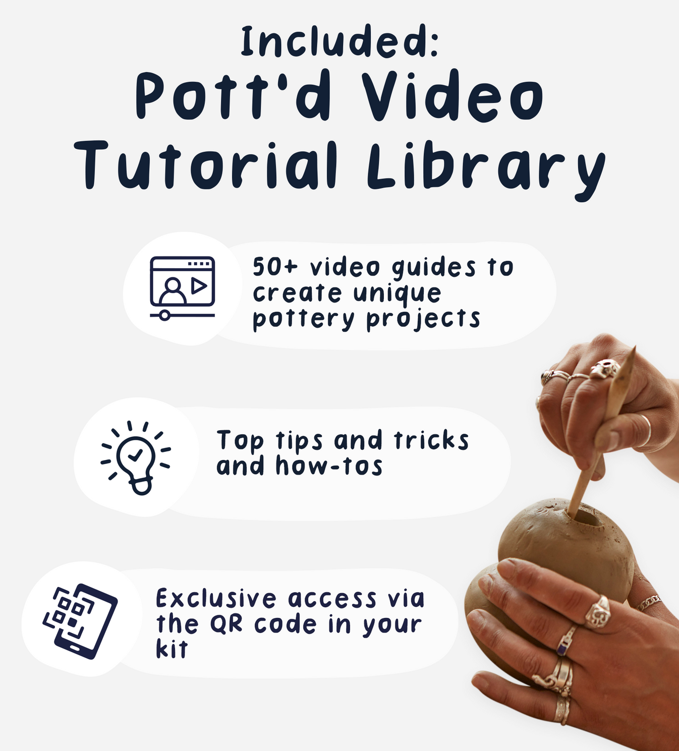 Pott'd Air Dry Clay Home Pottery Kit - Date Night Special Edition ...